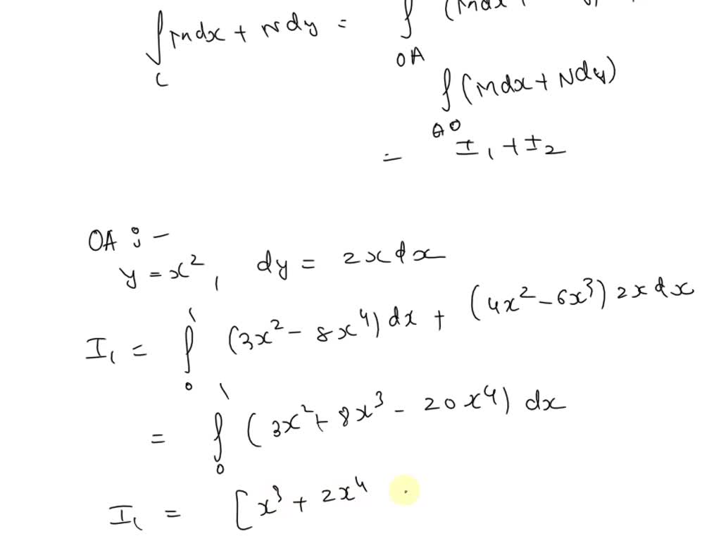 SOLVED: State Green's theorem for the plane: Verify Green's theorem in ... SOLVED: State Green's theorem for the plane: Verify Green's theorem in ...