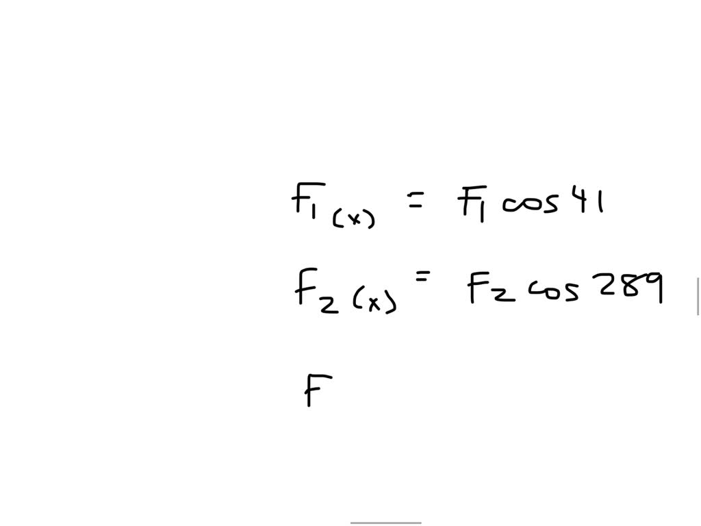 SOLVED: Given that F1 = 11N and F2 = 45N, determine the magnitude of ...