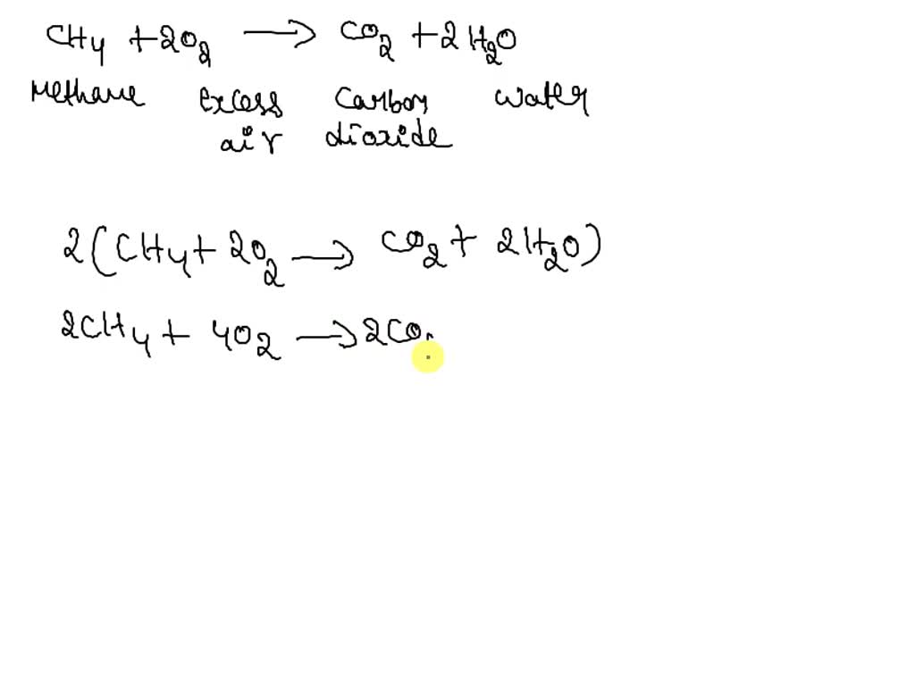 SOLVED: Which chemical equation is stoichiometrically equivalent to CH4 ...