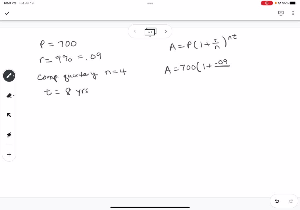 SOLVED: Calculate the compound amount. Use the compound amount formula ...
