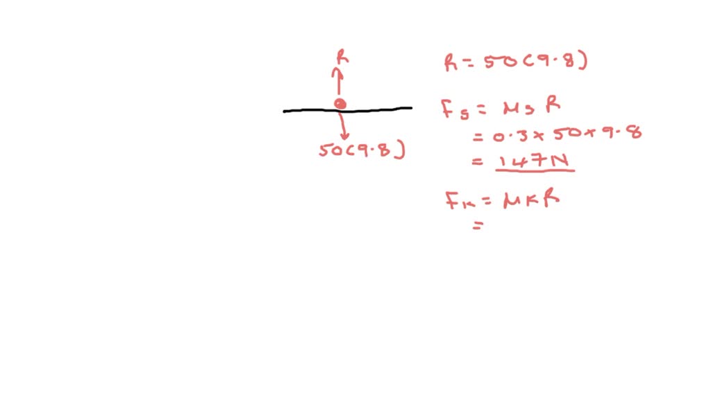 SOLVED: A 50.0-kg box rests on a horizontal surface. The coefficient of static friction between ...