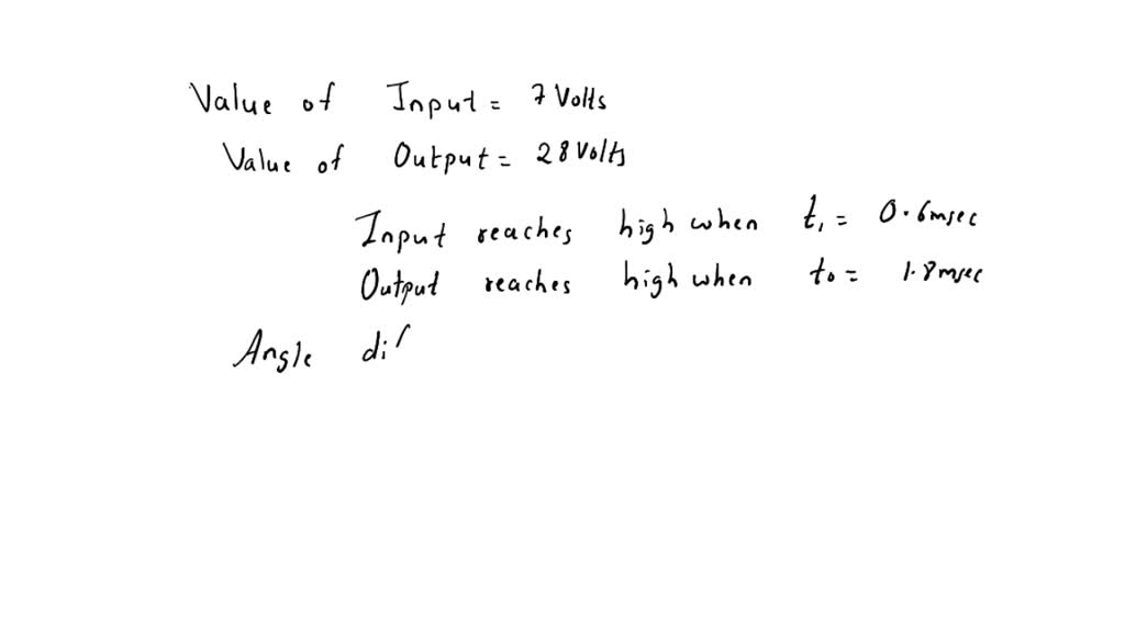 SOLVED: The input and output voltages of a filter operating under sinusoidal steady-state ...