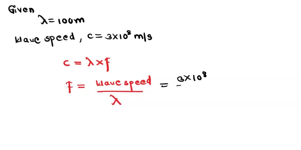 SOLVED: Question 3 Ch 26: 39 What is the frequency of an electromagnetic wave with wavelength of ...