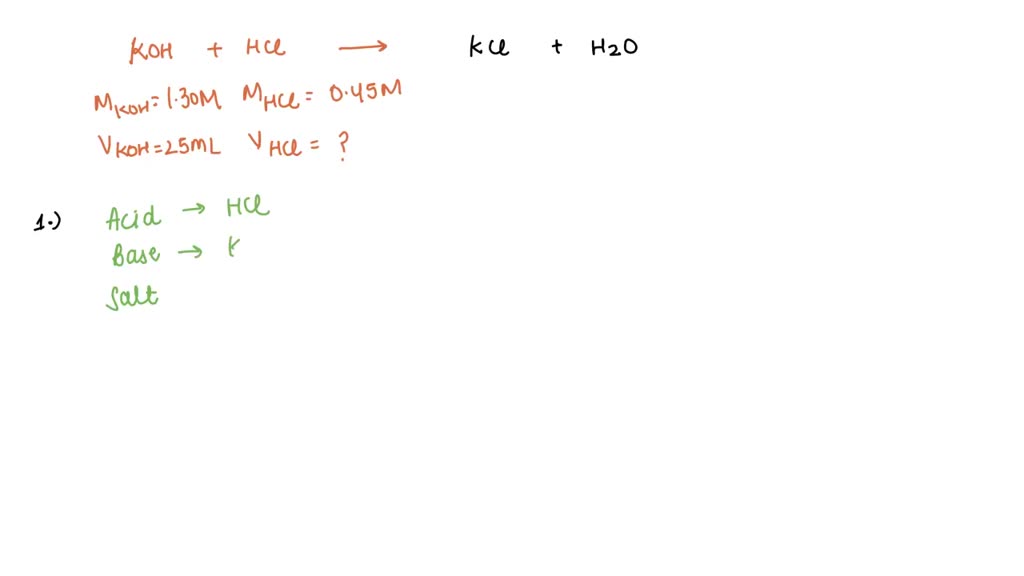 SOLVED: 18 Identify the acid, base and salt in the neutralization ...