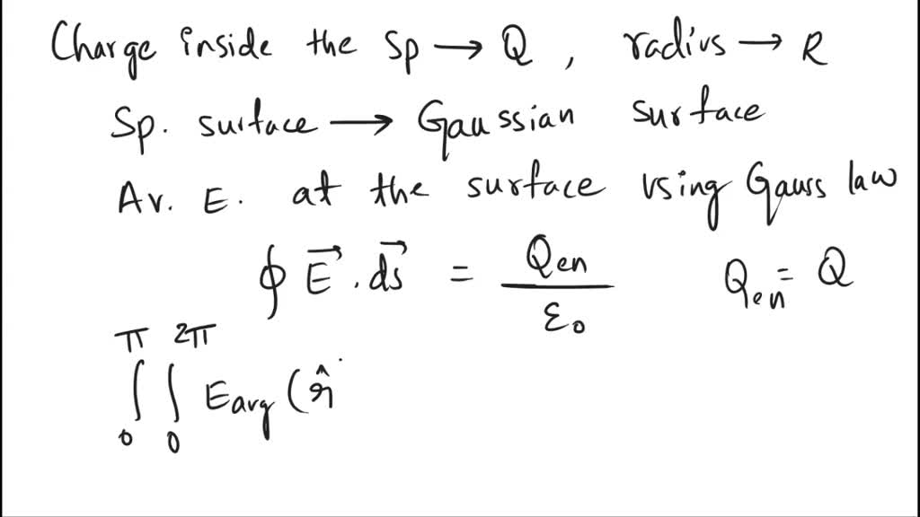 SOLVED: "Calculate the average electric field over the sphere due to a ...