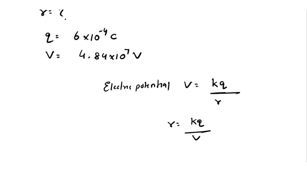 SOLVED: Will the electric potential have a value of point charge? At ...