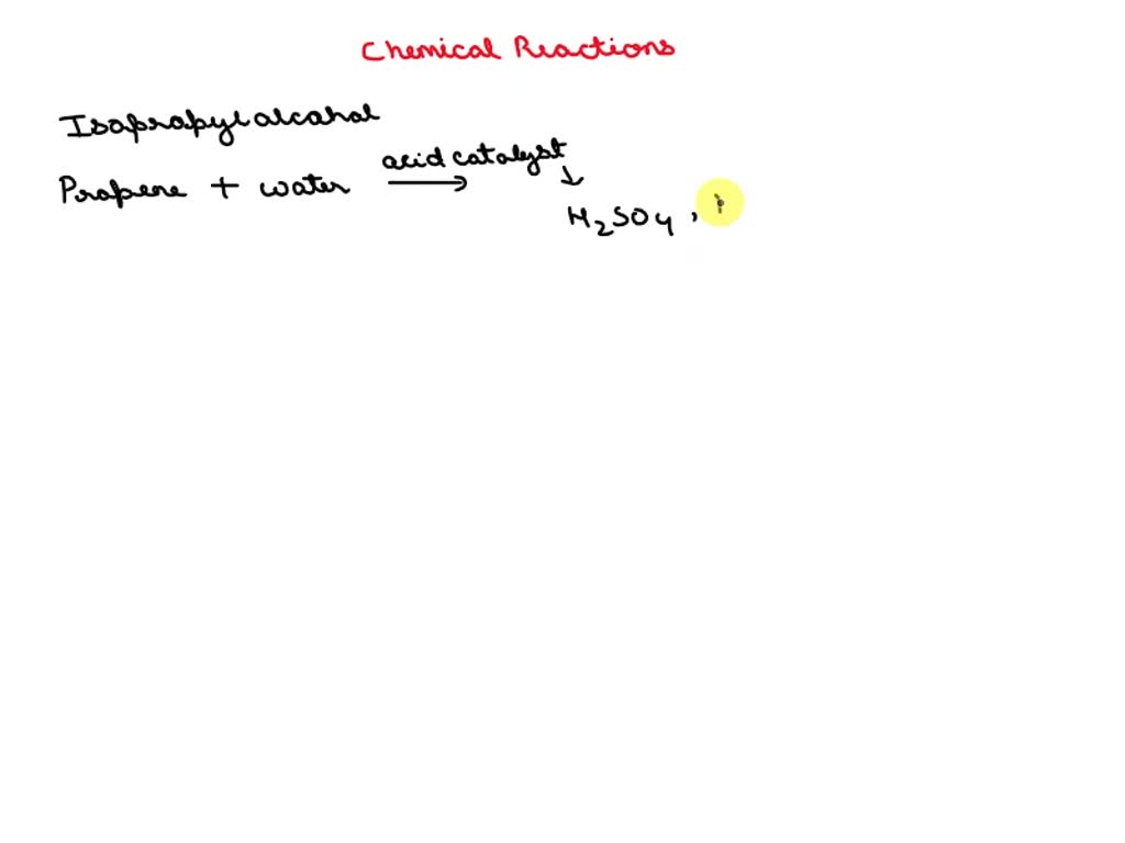 SOLVED: Isopropyl alcohol (propan-2-ol) is used as a solvent for ...