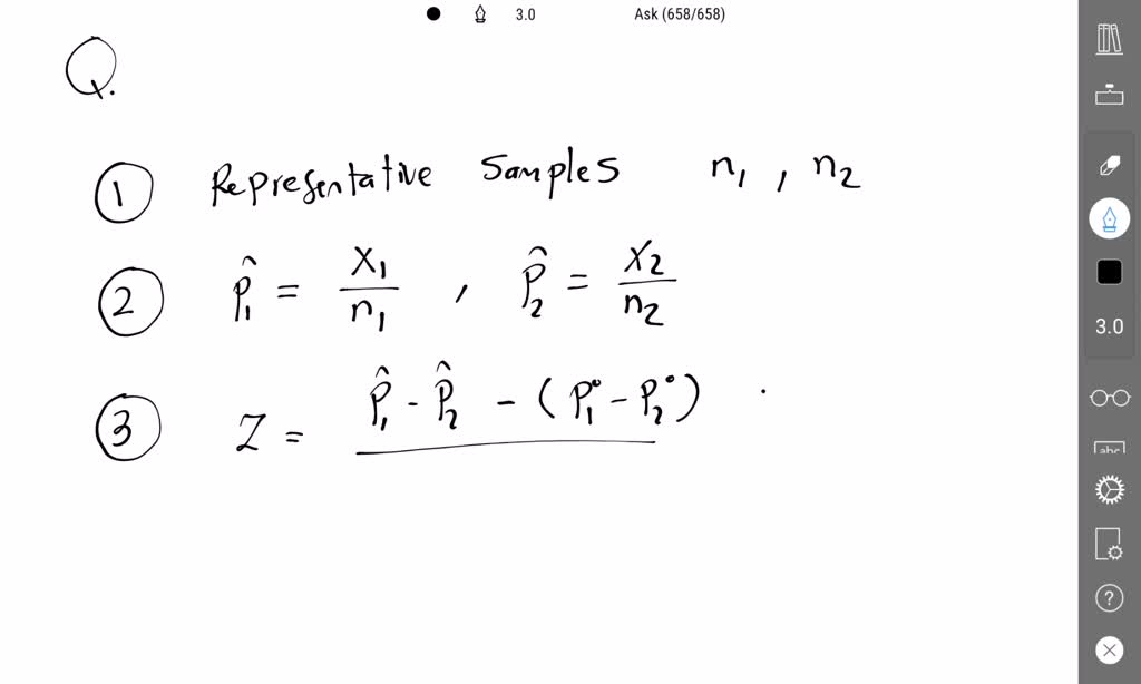 SOLVED: Explain how to perform a two-sample z -test for the difference ... SOLVED: Explain how to perform a two-sample z -test for the difference ...