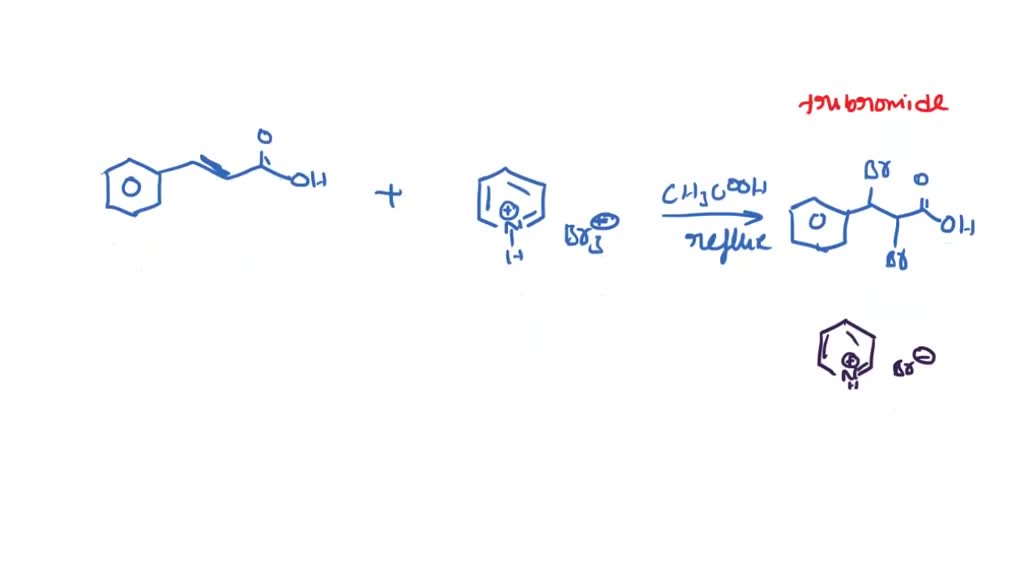 SOLVED: Bromination of trans-cinnamic acid The procedure of the ...
