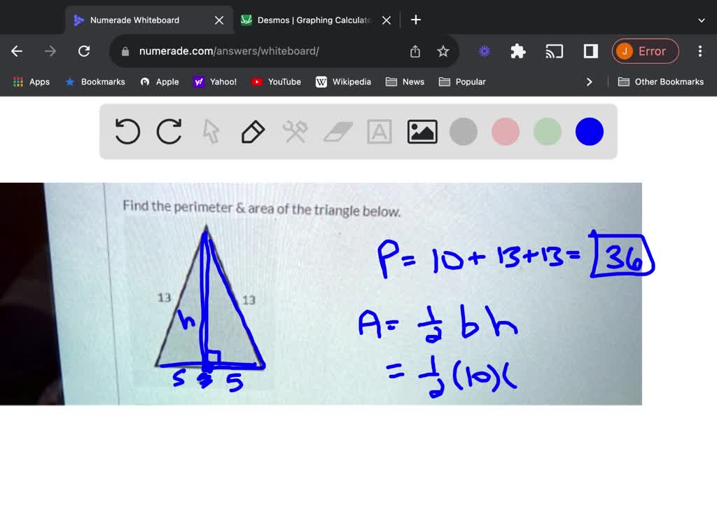 SOLVED: Find the area of a triangle whose sides are 19m, 18m, and 17m, and also find the perimeter.