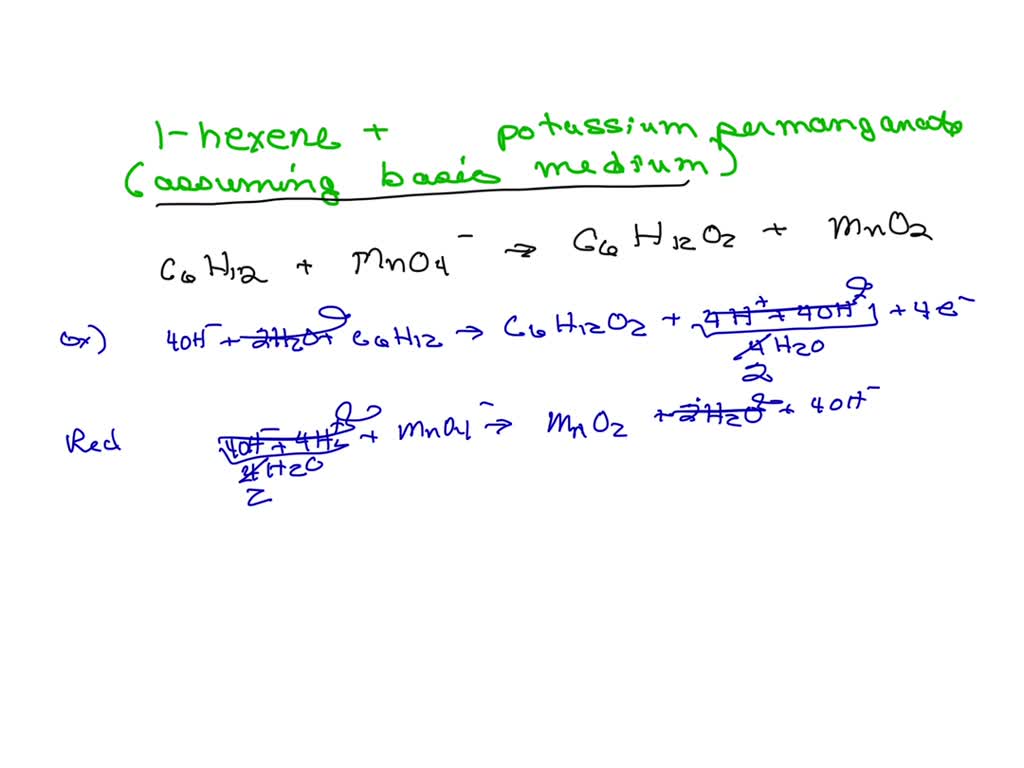 Solved Write An Equation For The Reaction Between Hex 1 Ene And