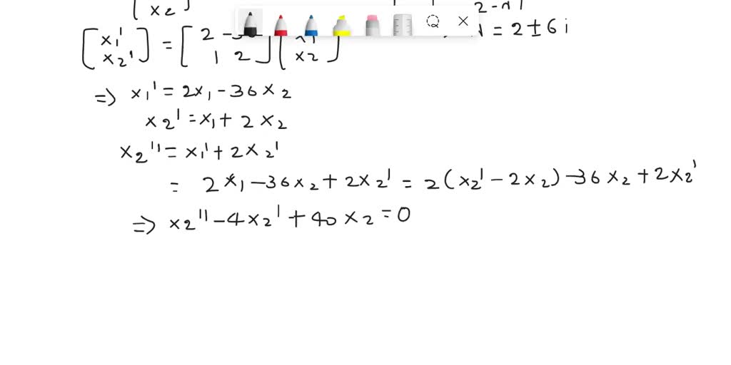 SOLVED: Find the most general real-valued solution to the linear system ...