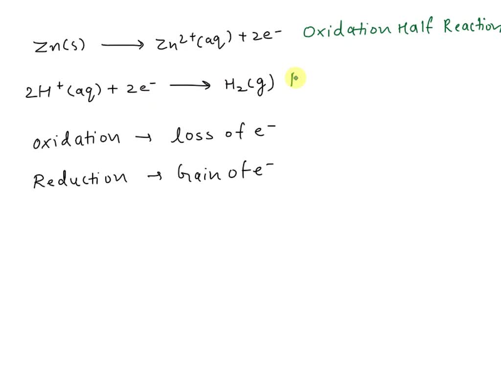SOLVED: Q3. Write the half reactions (oxidation and reduction) for the given overall reaction ...