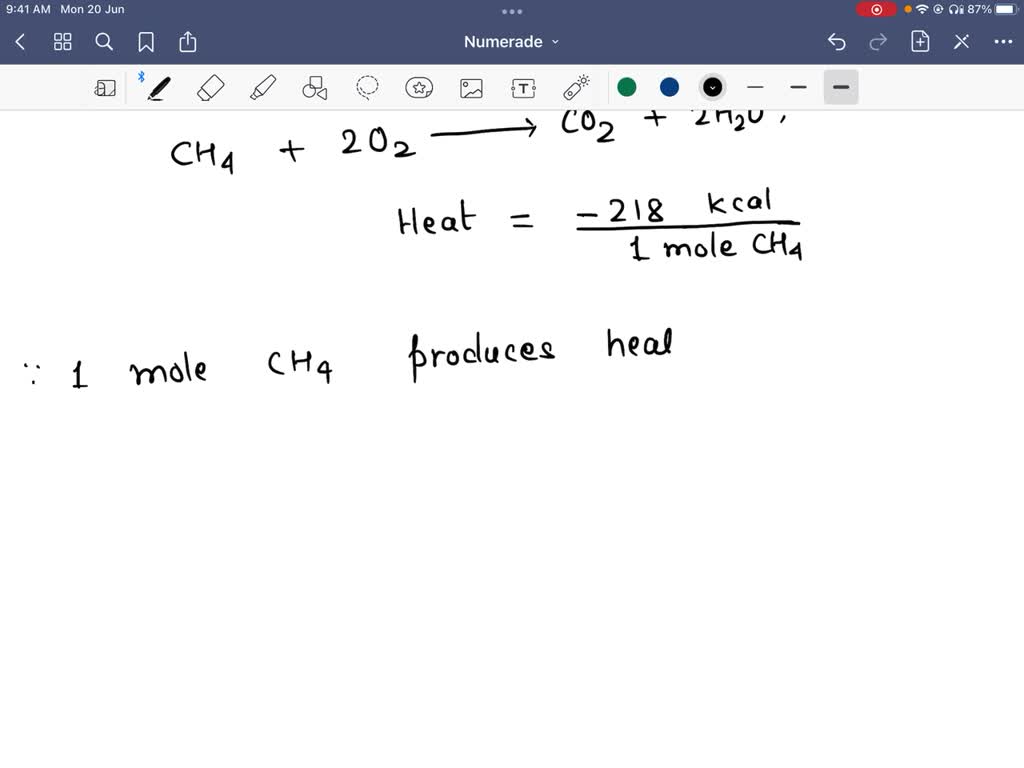 SOLVED: 4. How many kcal of heat are produced when 2.00 moles of CH4 ...