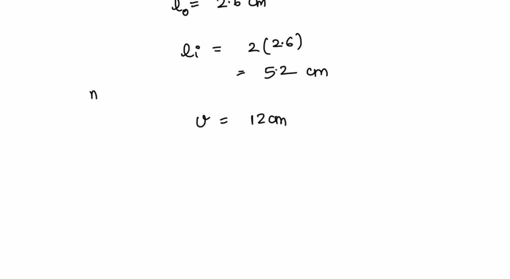 SOLVED: A 2.6 cm-tall object stands in front of a converging lens. It ...