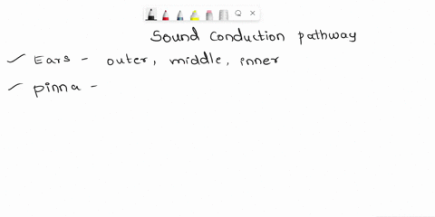 concept map to describe the sound conduction pathway to the fluids of ...