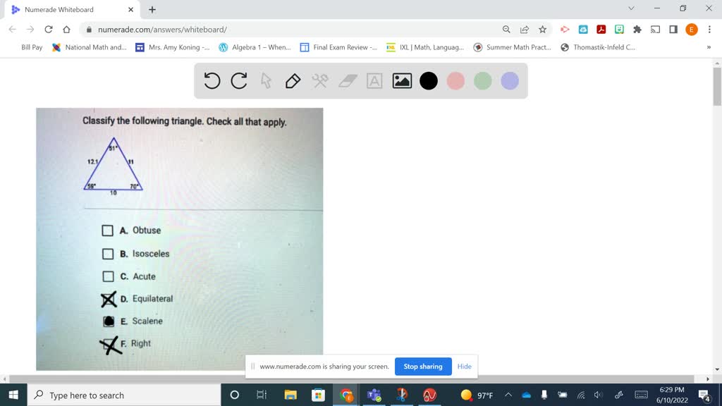 SOLVED: Classify the following triangle: Check all that apply: 59 SOLVED: Classify the following triangle: Check all that apply: 59