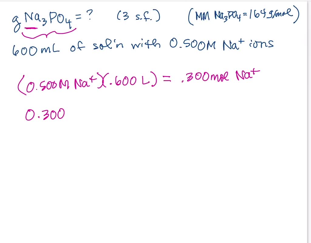 SOLVED: A scientist wants to make a solution of tribasic sodium phosphate, Na3PO4, for a ...
