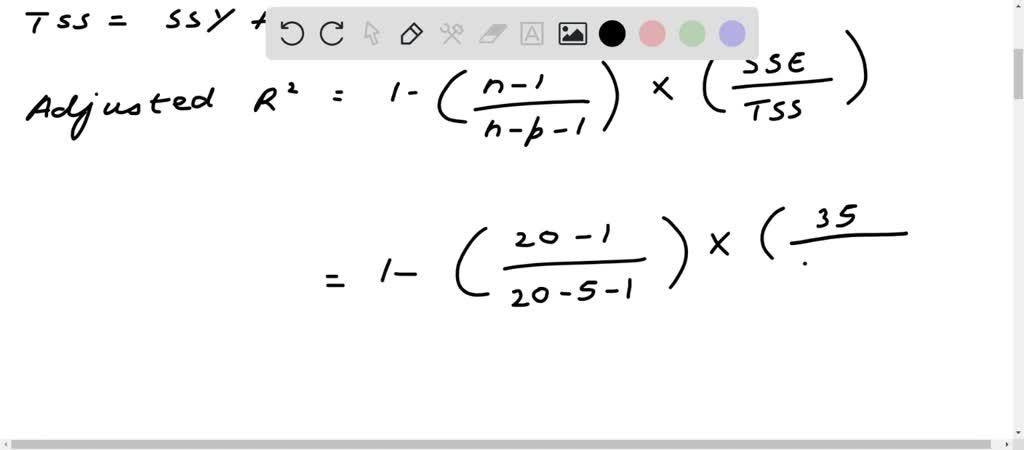 SOLVED: In a multiple regression analysis involving 20 observations and ...