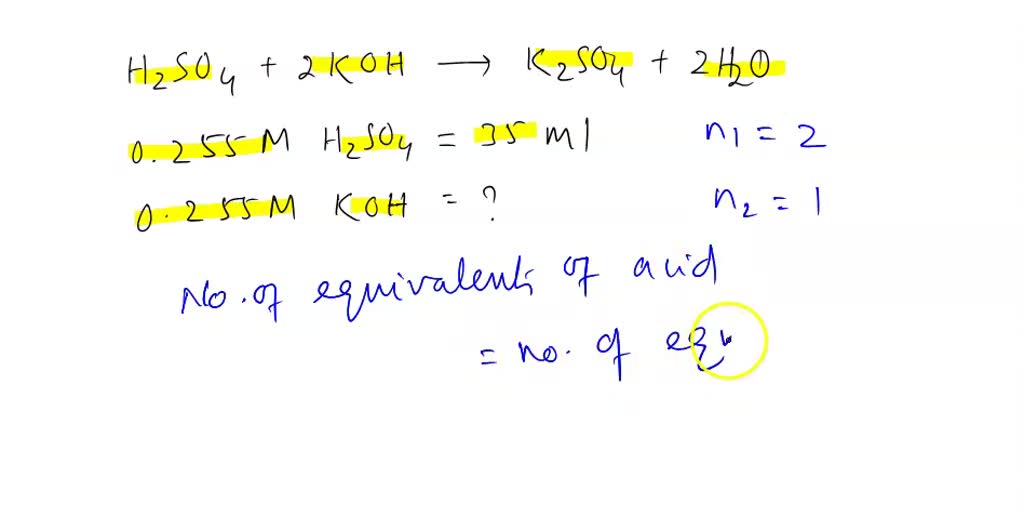 SOLVED: Determine the volume of 0.255 M KOH solution required to neutralize each of the ...