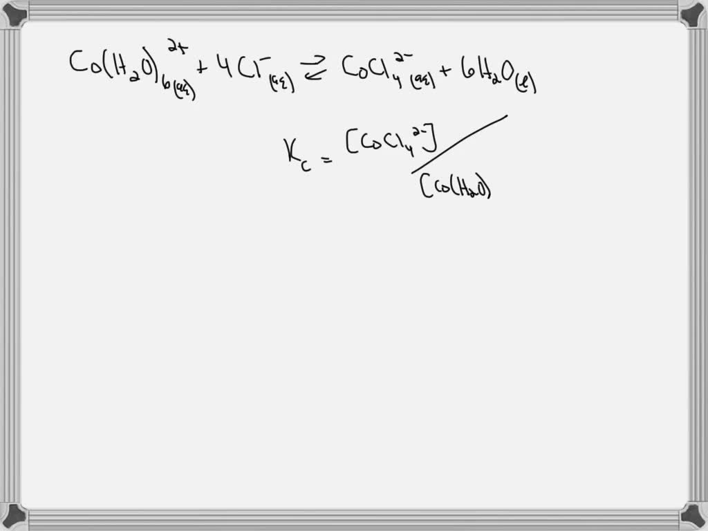 SOLVED: For the following reaction, determine the value of Kc using the ...