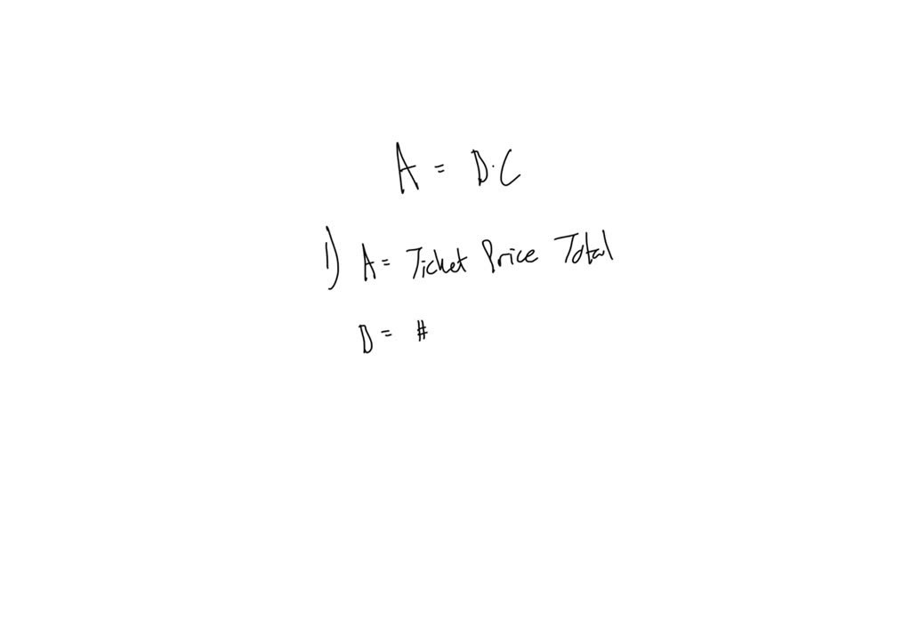 SOLVED: Give two “A equals B times C” situations other than those in ...