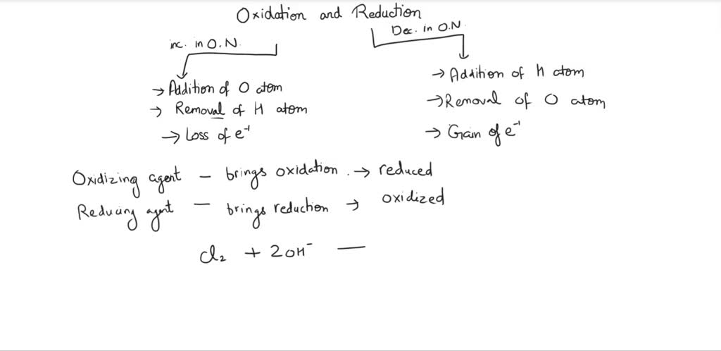 SOLVED: In the following redox equation, Cl2 + 2 OH- →Cl- + ClO- + H2O ...
