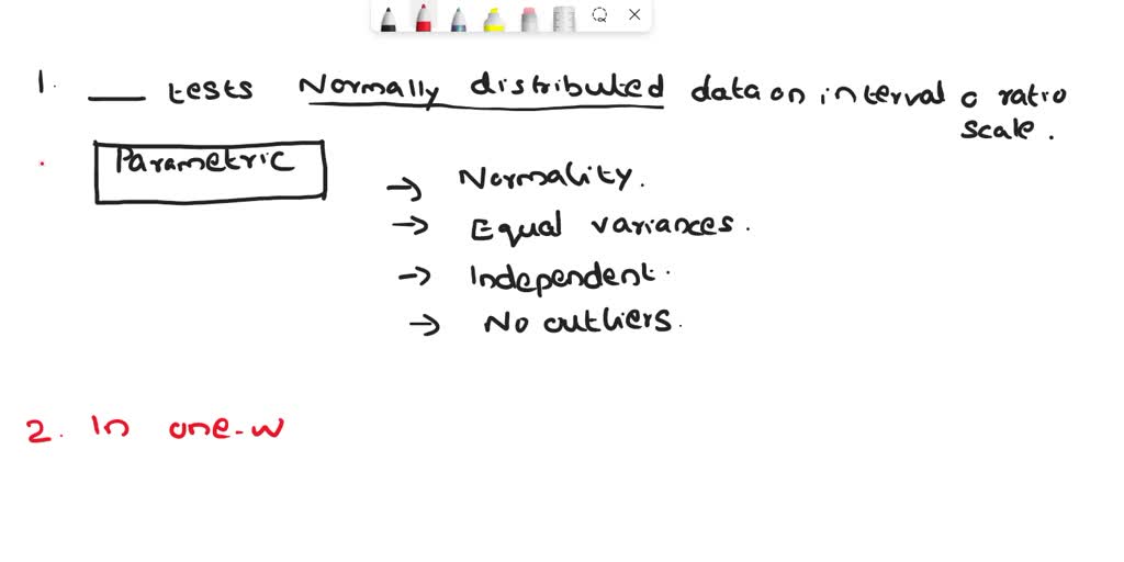 SOLVED: 1. Hypothesis tests require normally distributed data on an ...