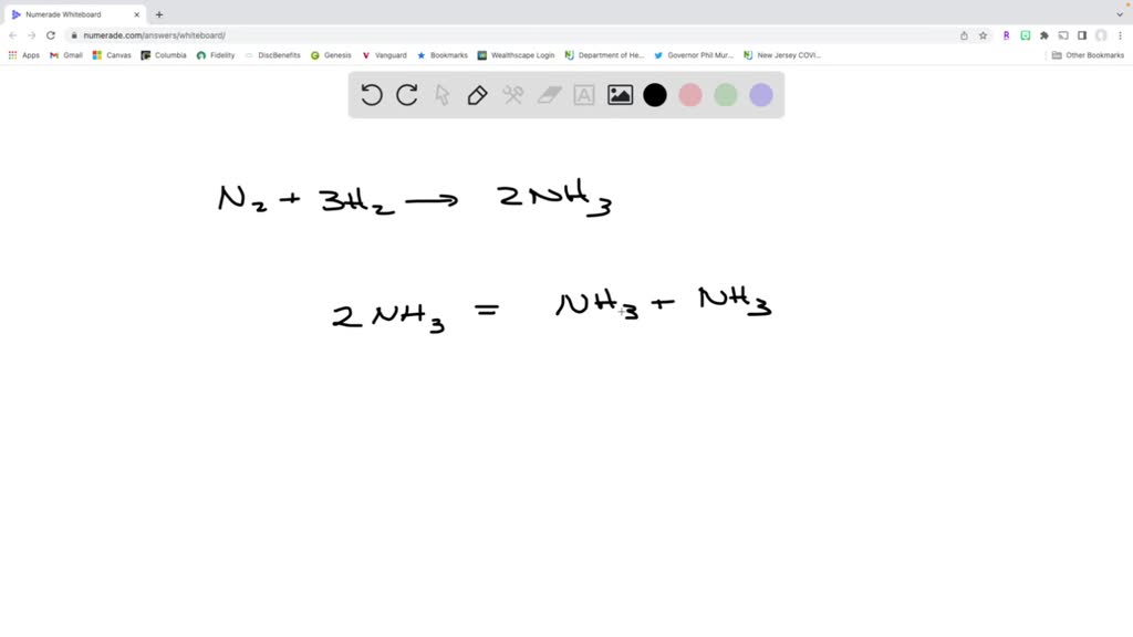 SOLVED: In the following reaction, the product is ammonia, NH3. According to the balanced ...
