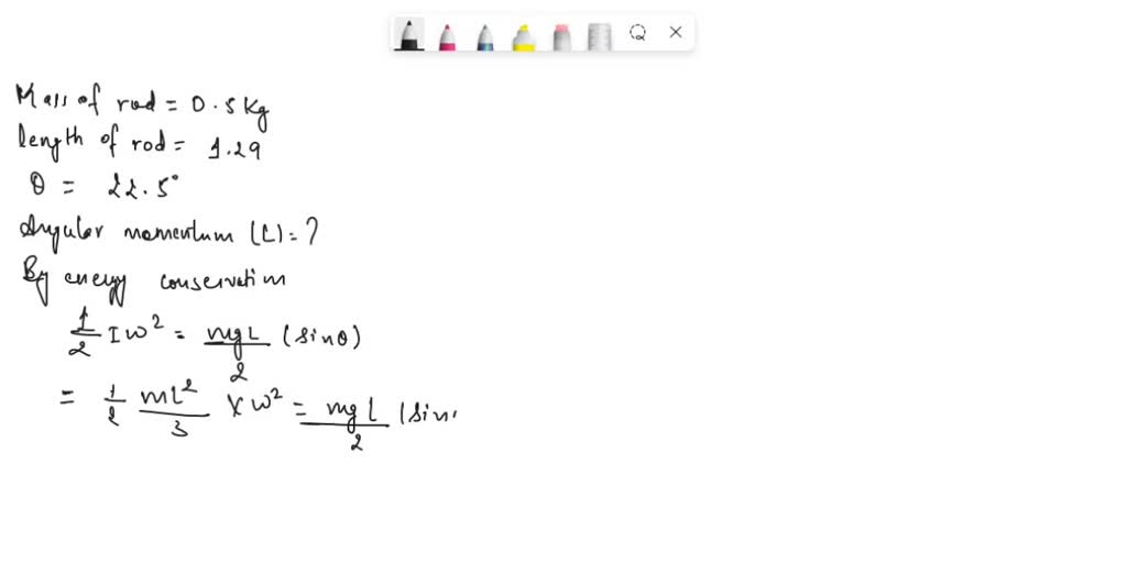 SOLVED: The diagram shows a thin rod of uniform mass distribution ...