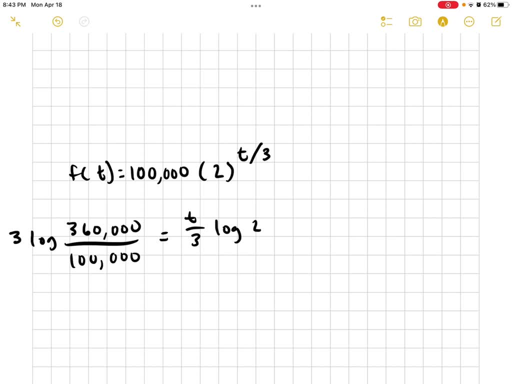 SOLVED: Solve the following problem involving exponential growth of ...