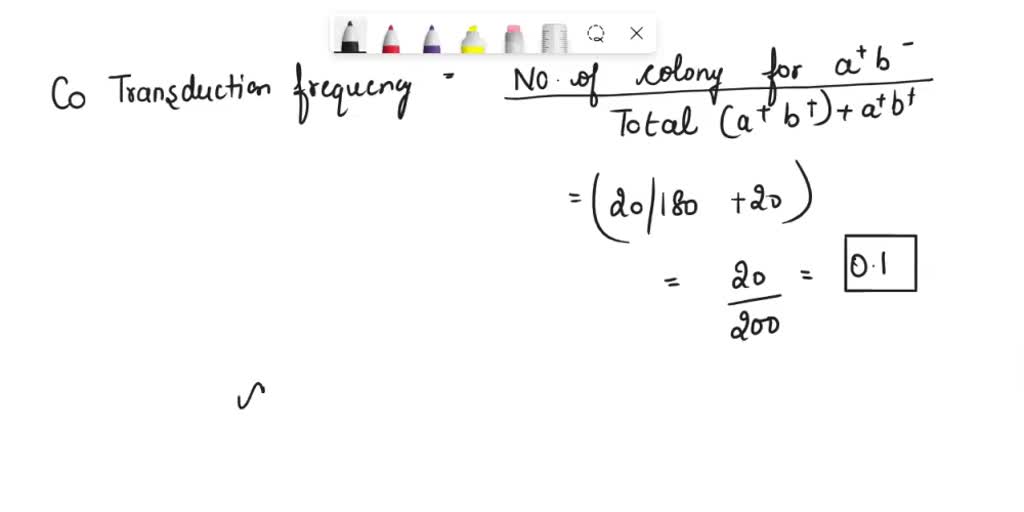 SOLVED: 2. (5) The data below is from a general transduction experiment ...