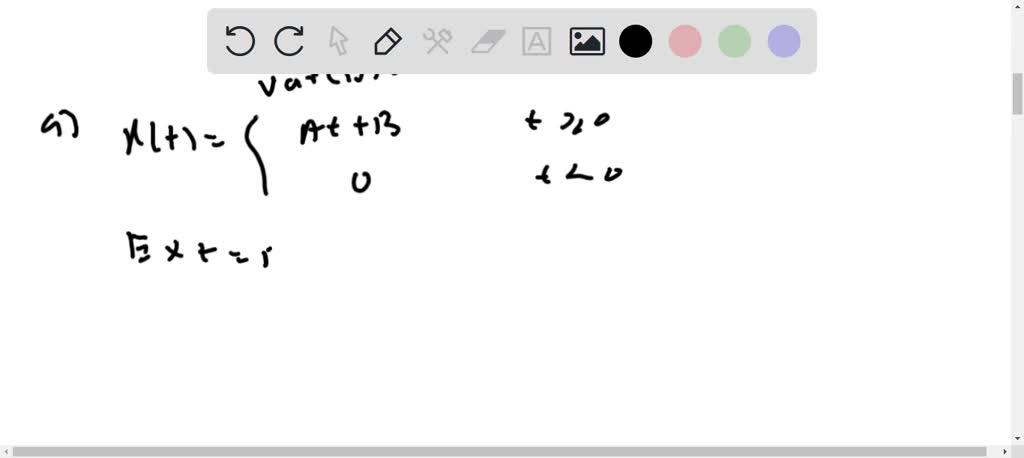 Solved Sample Functions From A Deterministic Random Process Are Xt 0 For T