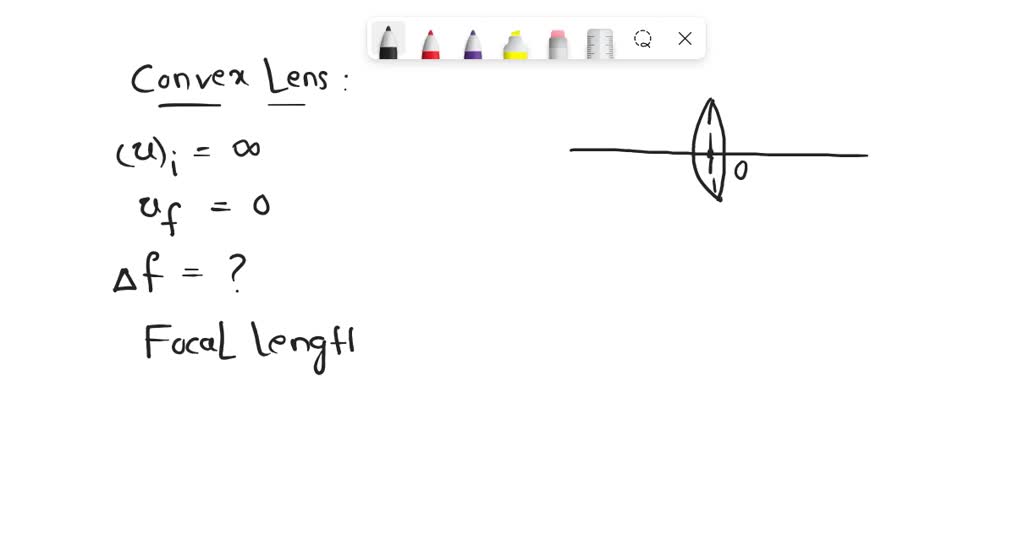 SOLVED: An object is brought from infinity to the optical center of a ...