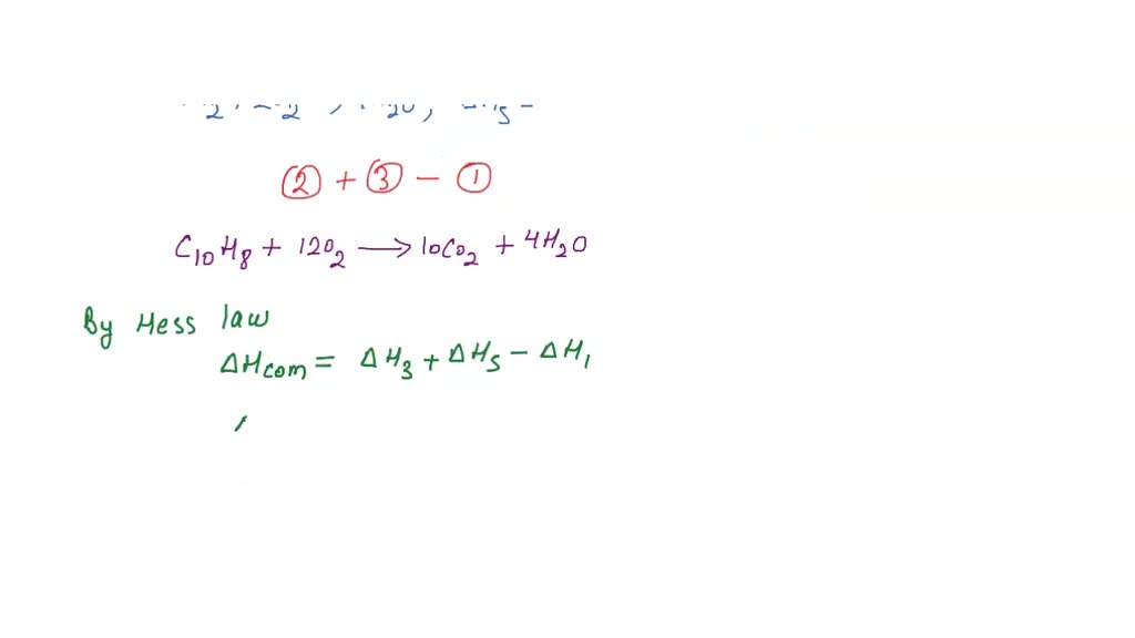 SOLVED: When 120 mg of naphthalene, C10H8(s), was burned in a bomb ...