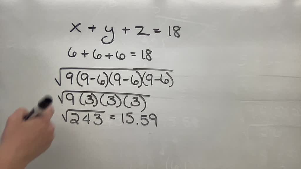 SOLVED: A triangle has variable sides X, Y and subject to the ...