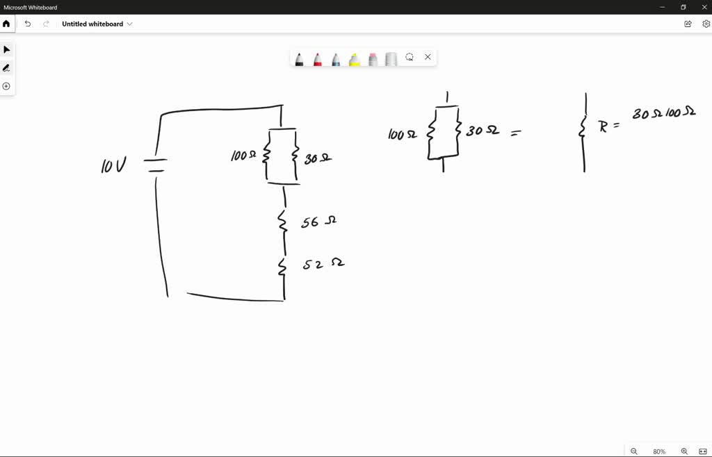 SOLVED: Solve for the current in the following circuit with these resistance values: R1 = 100 Ω ...