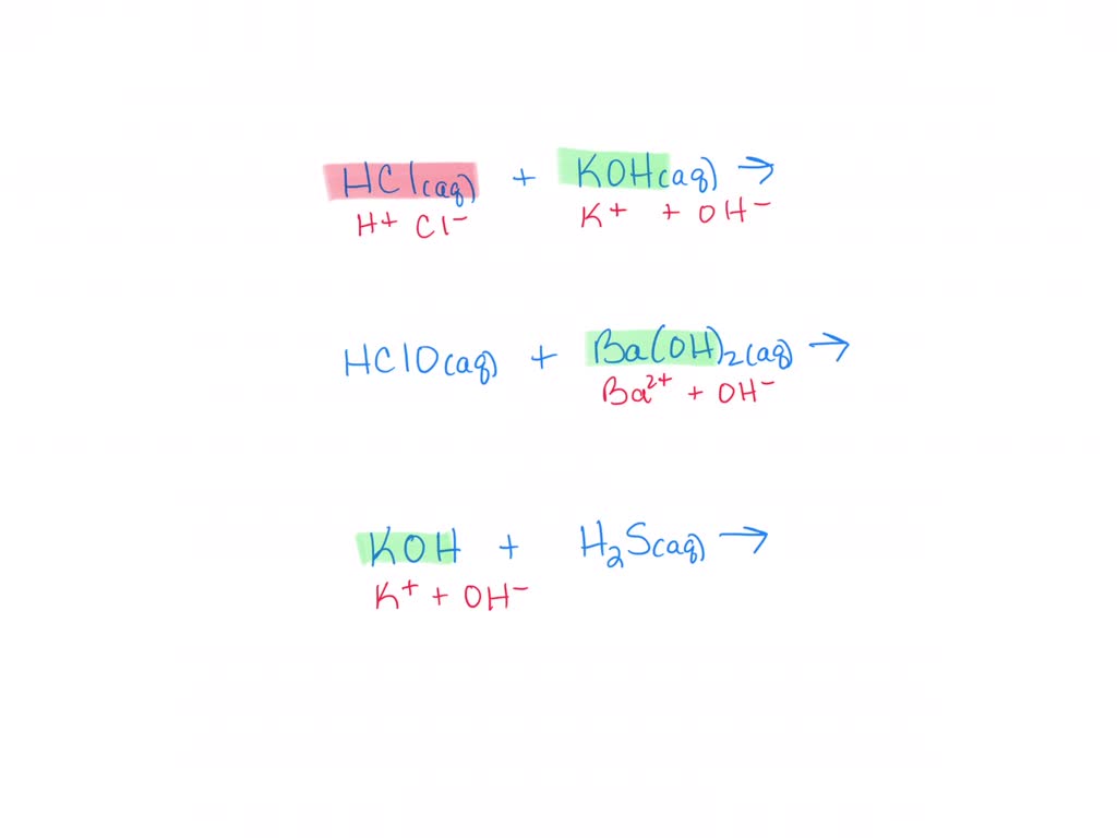SOLVED: Write a net ionic equation for the reaction that occurs when aqueous solutions of ...