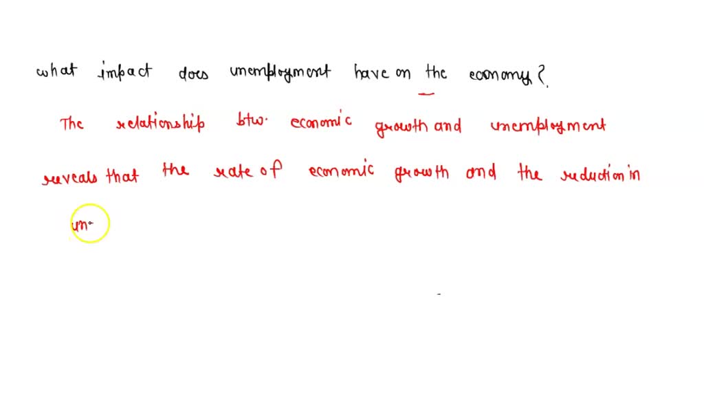 SOLVED: What impact does unemployment have on the economy? SOLVED: What impact does unemployment have on the economy?