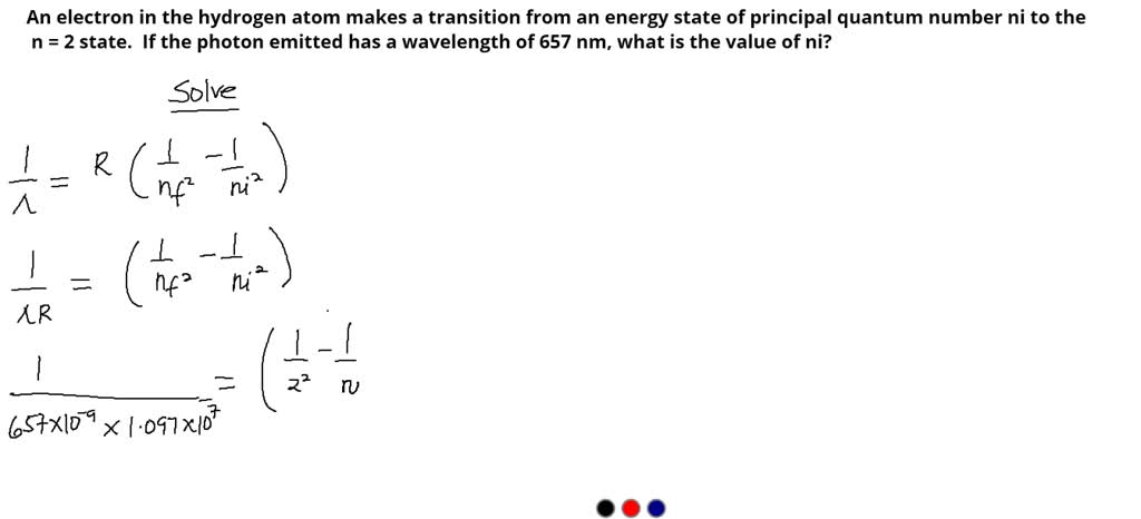 Solved An Electron In The Hydrogen Atom Makes A Transition From An