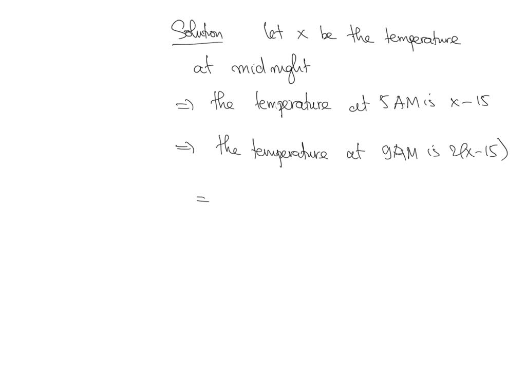 SOLVED: One winter night the temperature fell 15 degrees between ...