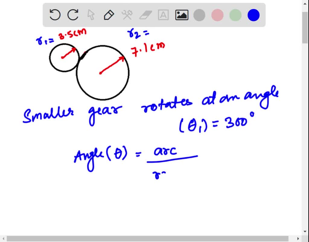 SOLVED: Two gears are adjusted so that the smaller gear drives the ...