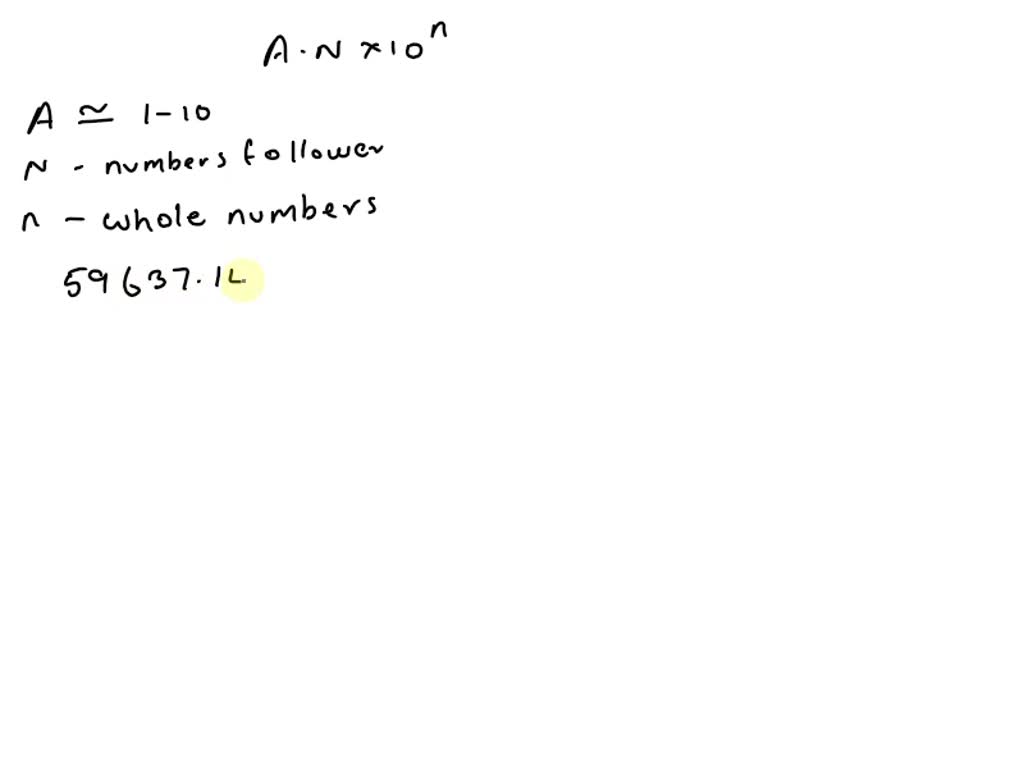 SOLVED: Convert the following number into scientific notation 59637.14