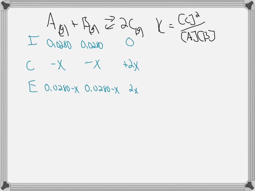 SOLVED: For the reaction given below, 0.333 M A and 0.500M B are placed ...