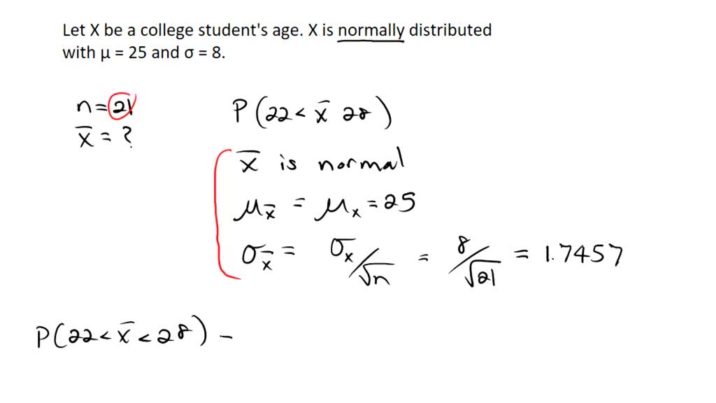 SOLVED: As per data, the average age of college students is 25 years ...