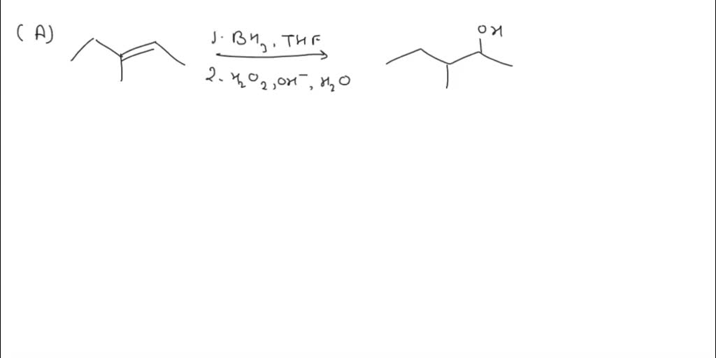 SOLVED: For each reaction described below, draw the structures of the following alkenes AND ...