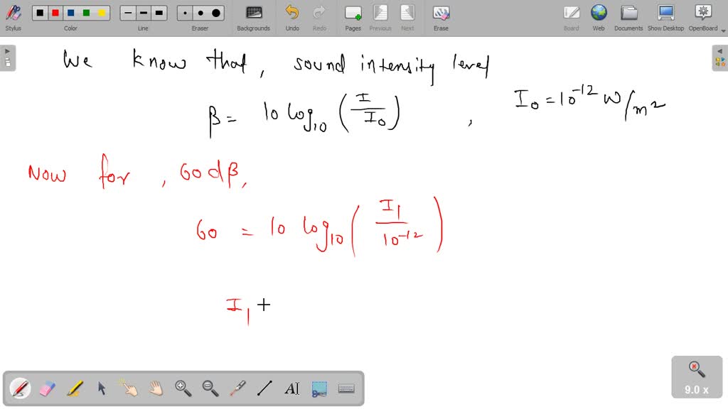 SOLVED: Calculate the total sound intensity resulting from two sound sources at 60 and 70 dB (10 ...