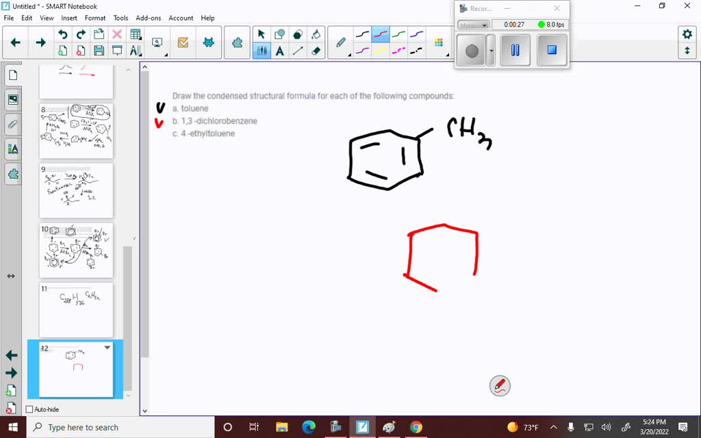 SOLVED: Draw the condensed structural formula for each of the following ...