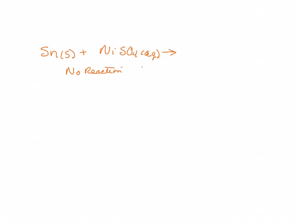 SOLVED: 'Apiece of solid Sn metal is put into an aqueous solution of ...