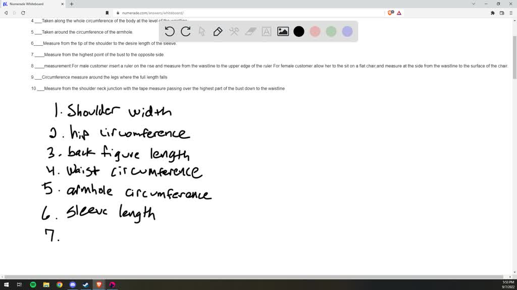 SOLVED: identify the body measurements reffered to in the statement ...